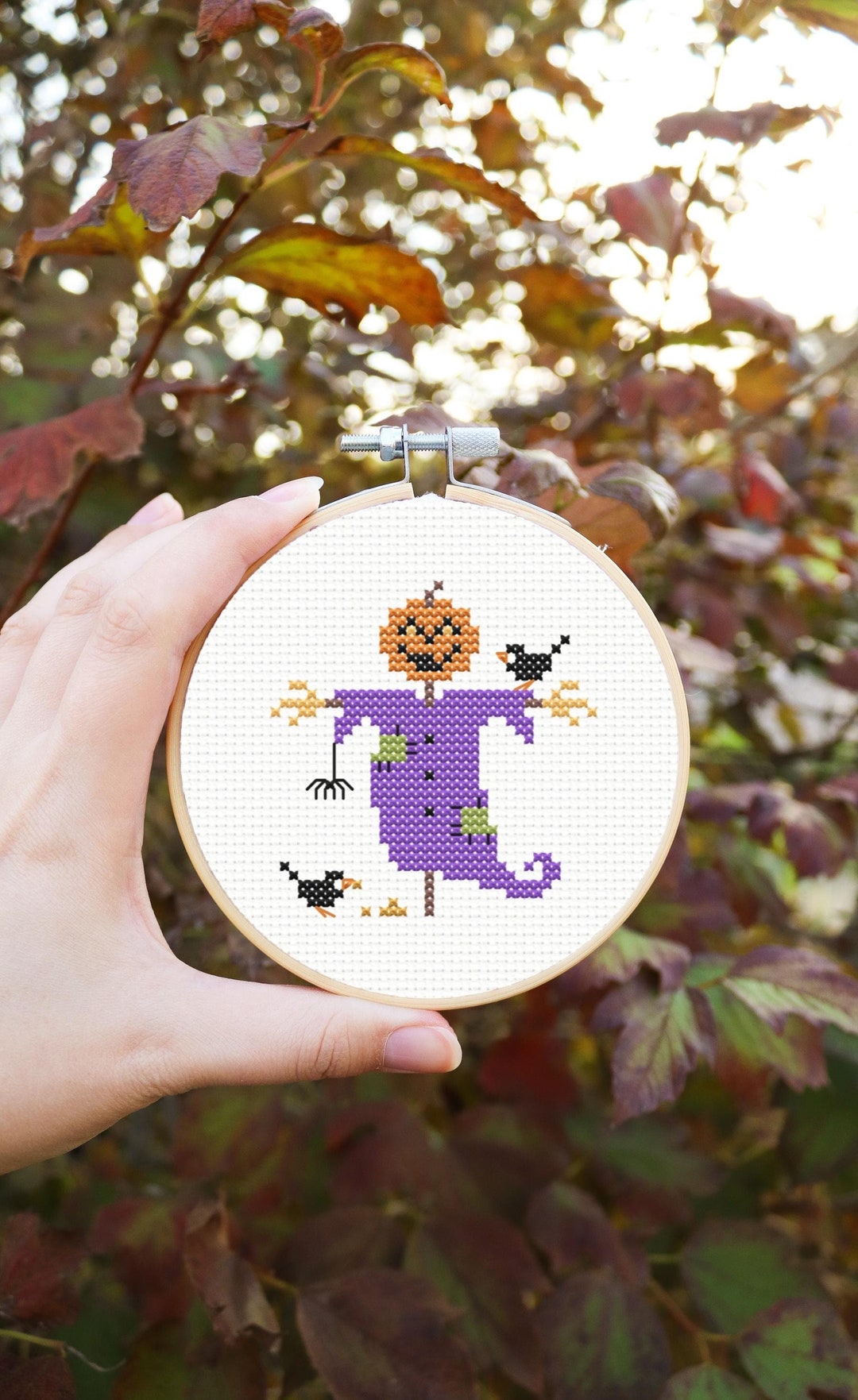 Halloween Cross Stitch Pattern, Scarecrow Cross Stitch Pattern, Jack O ...