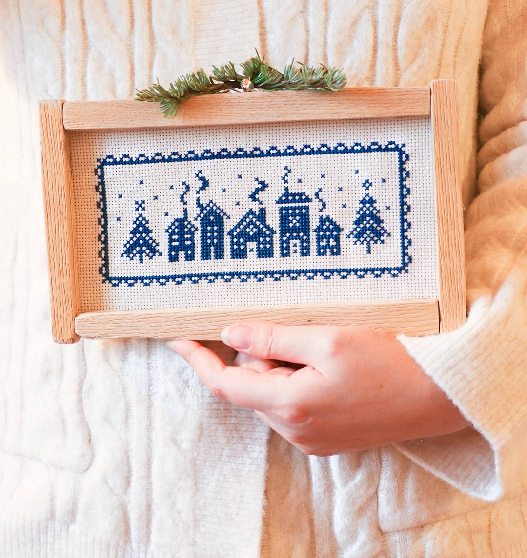 Christmas Village Cross Stitch Pattern, Christmas Cross Stitch Pattern ...