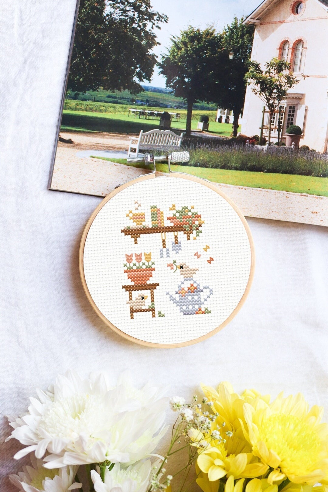 Spring Cross Stitch Pattern, Flower Cross Stitch Pattern, Nature Cross ...