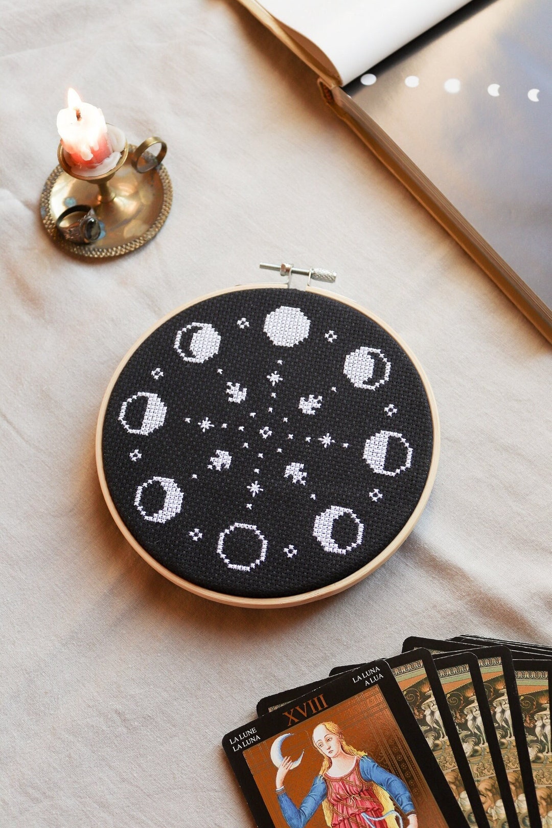 Moon Phases Cross Stitch Pattern, Astrology Cross Stitch Pattern ...