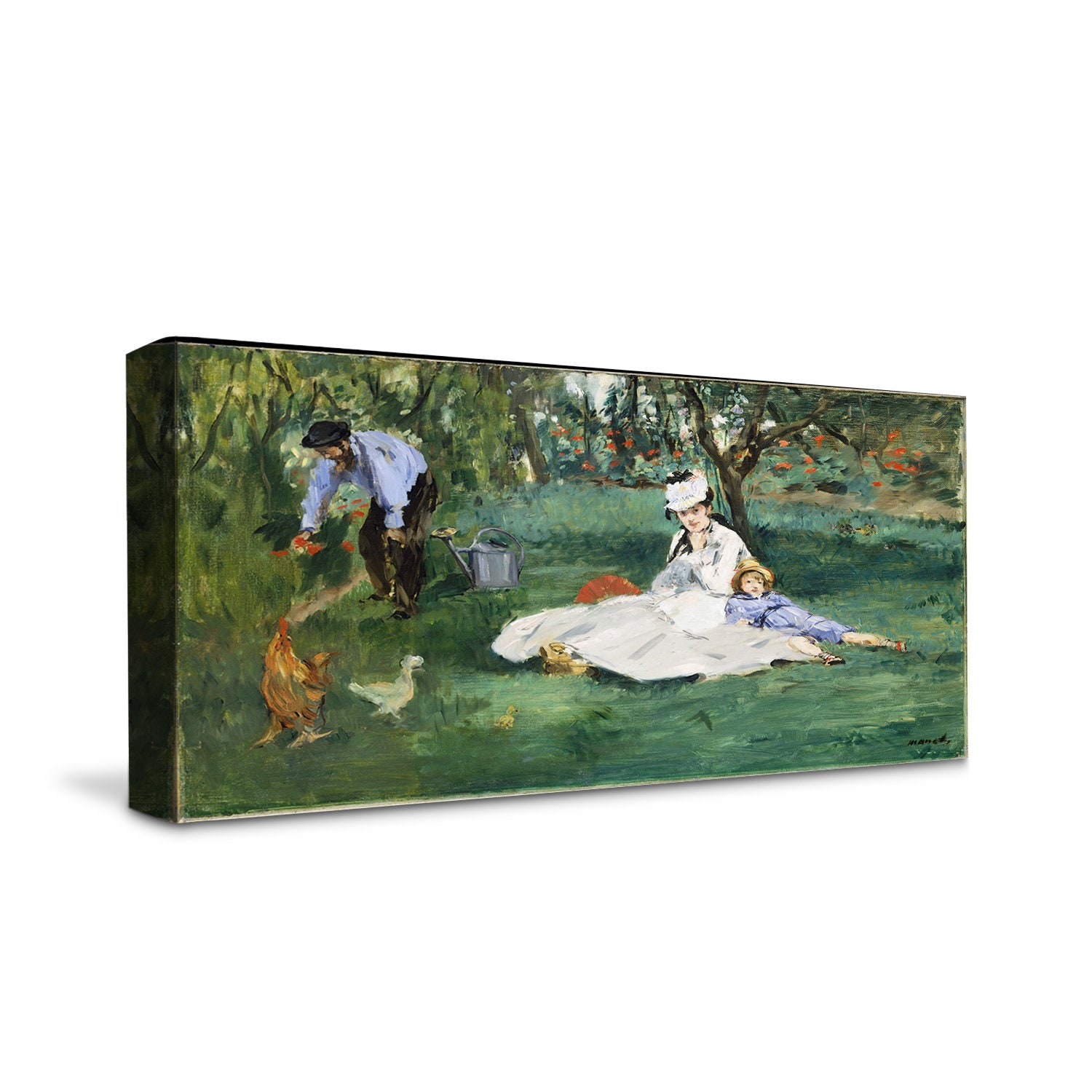 Manet, Edouard the Monet Family in Their Garden at Argenteuil - Etsy