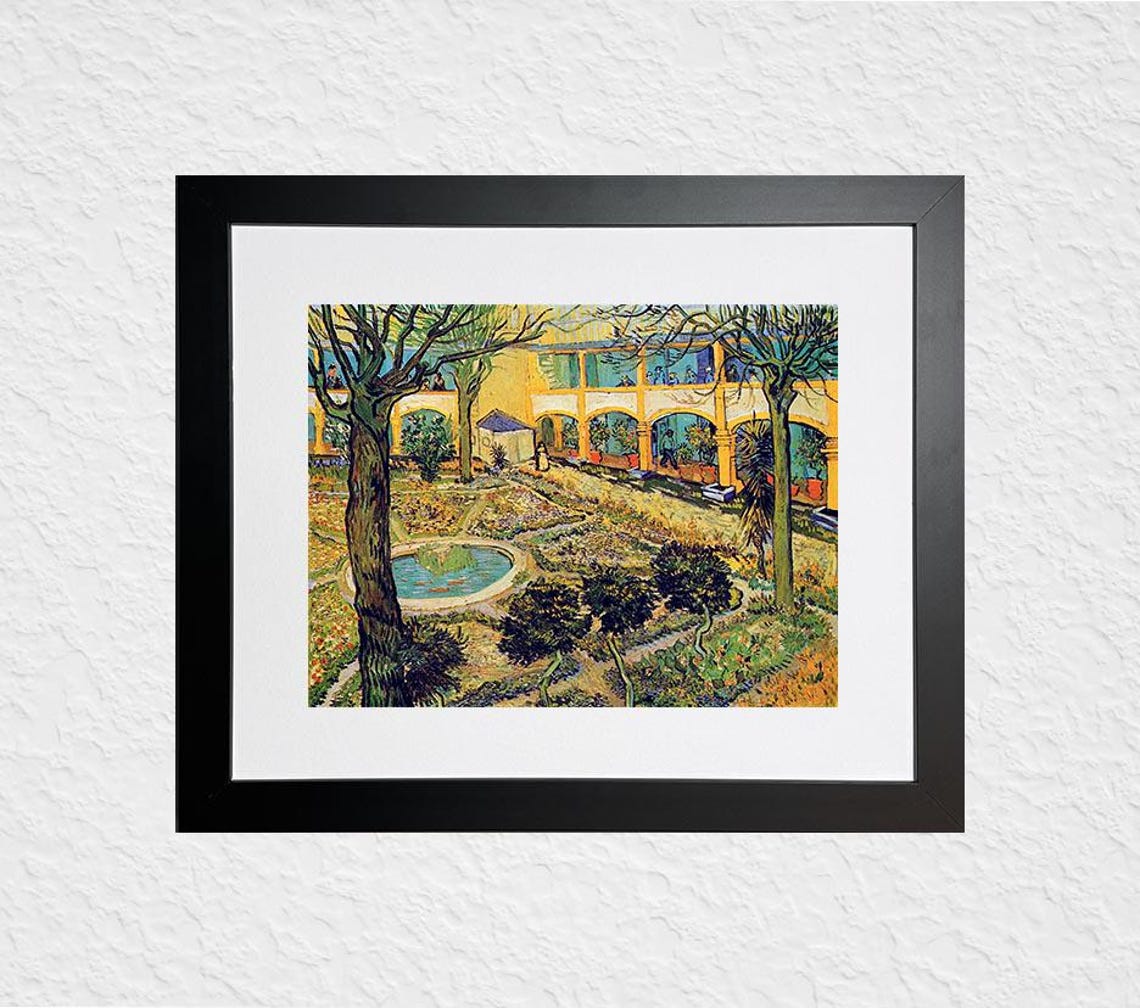 Van Gogh, Vincent - the Courtyard of the Hospital in Arles - Etsy