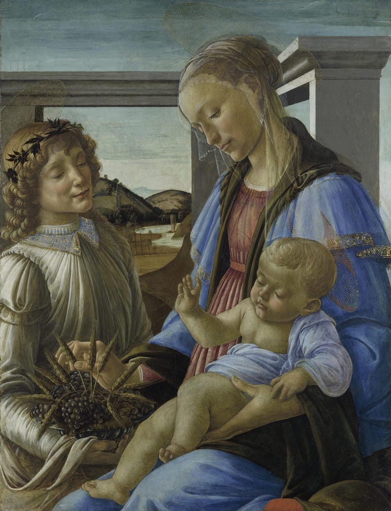 Botticelli, Sandro - Virgin and Child With an Angel (madonna Dell ...