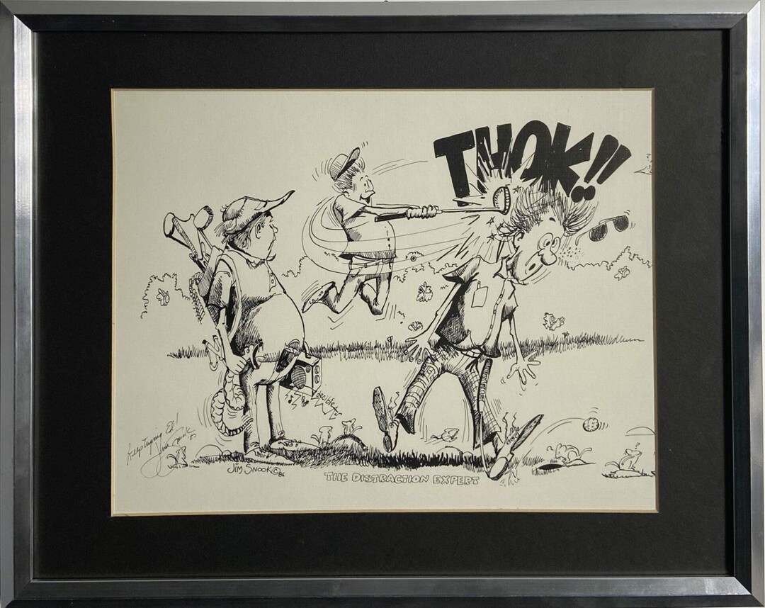 Jim Snook Hand Signed Cartoon Print of "the Distraction Expert" - Etsy