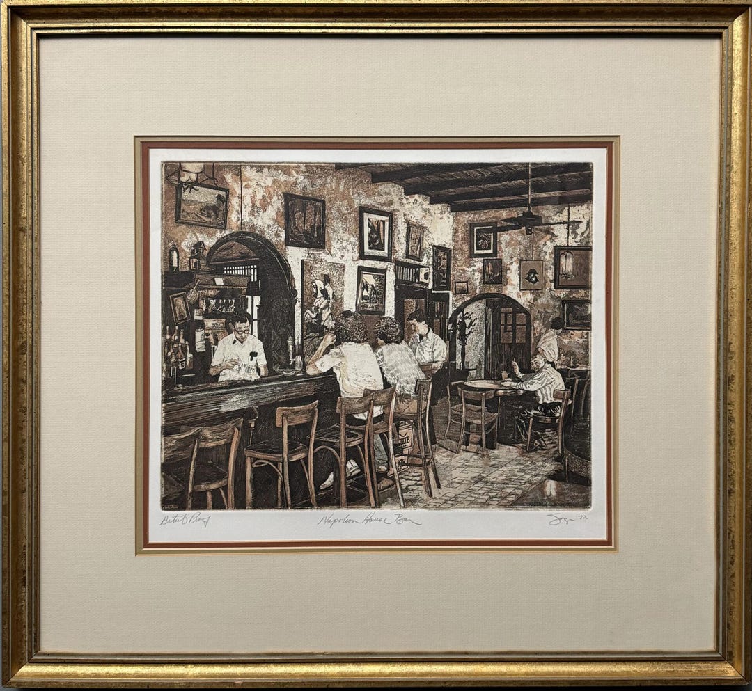 Phillip Sage - Pencil Signed Artist Proof of Napoleon House Bar - Etsy