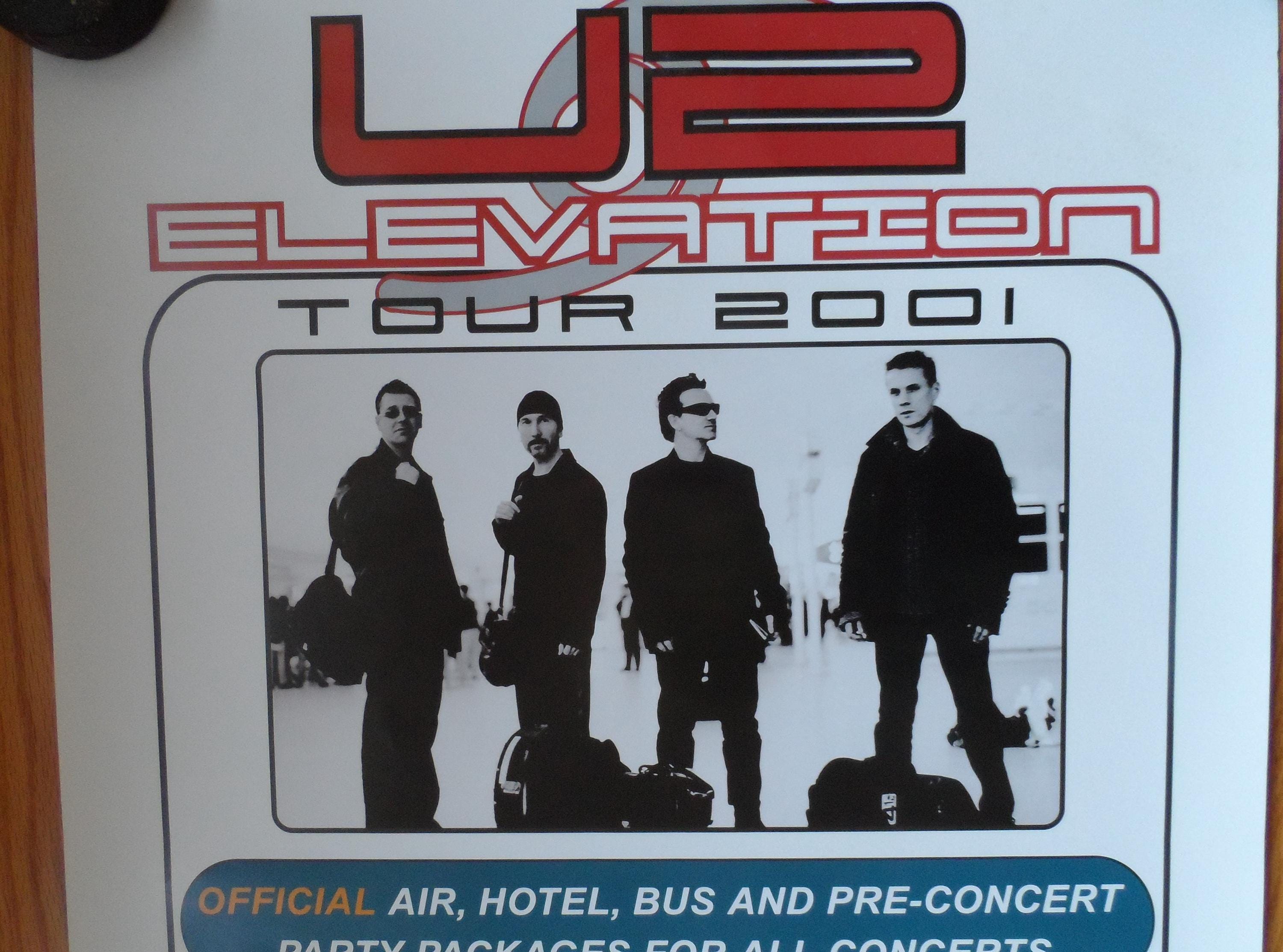U2 Elevation 2001 Tour Poster, White Version (24x18 Inch) - Etsy