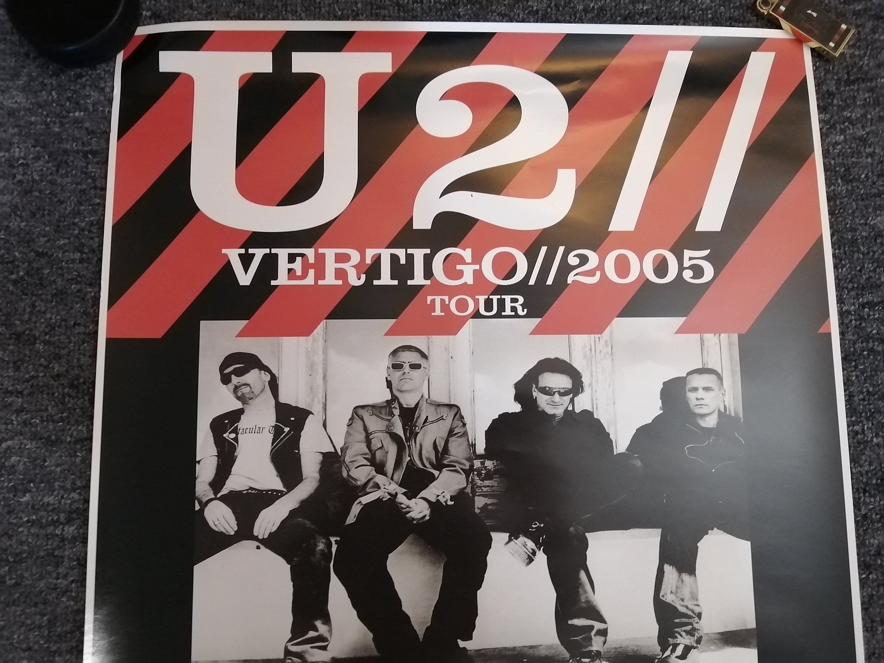 U2 Vertigo Poster 2005 Autumn North American Tour With Dates Bono Edge ...