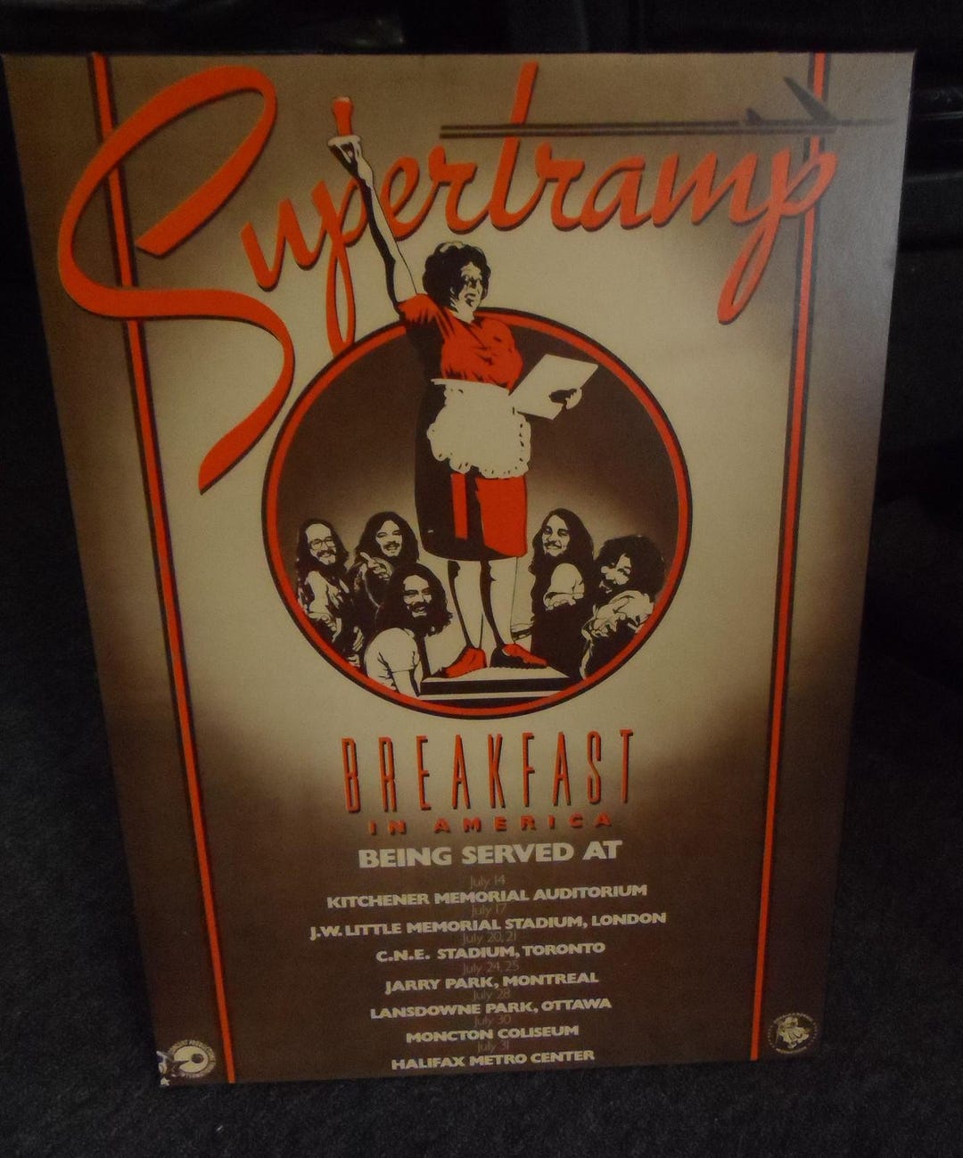 Supertramp 1979 Breakfast in America Tour Poster Canadian Dates NM 24* ...