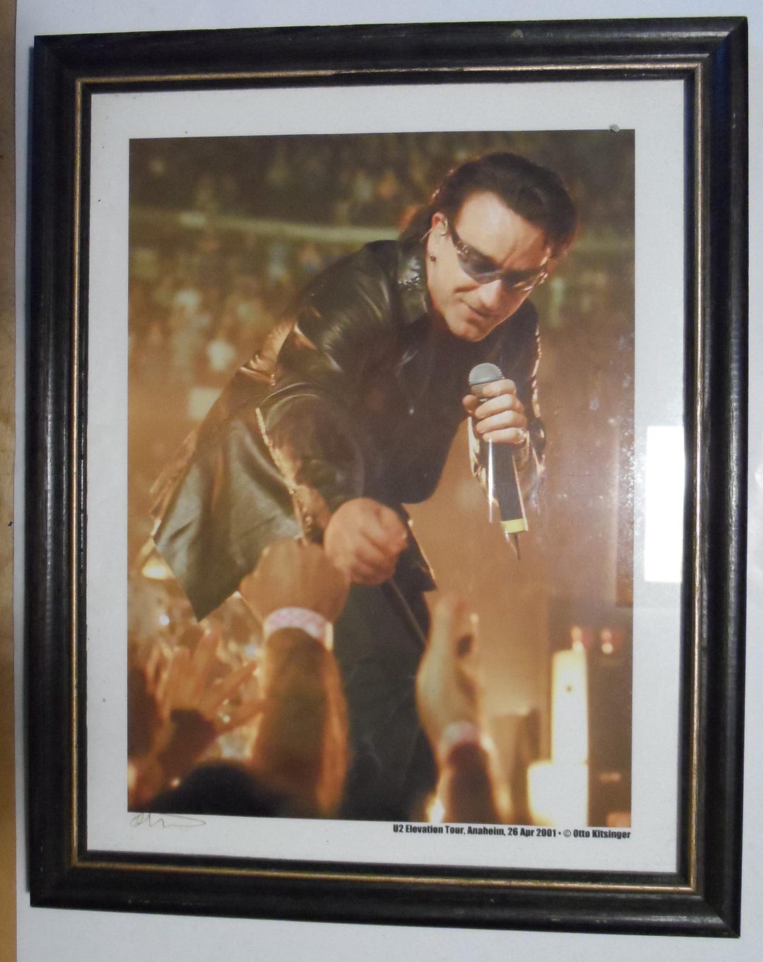 U2 Bono '01 Elevation Tour Anaheim 8 1/2 *11 Inch Photo Autographed ...