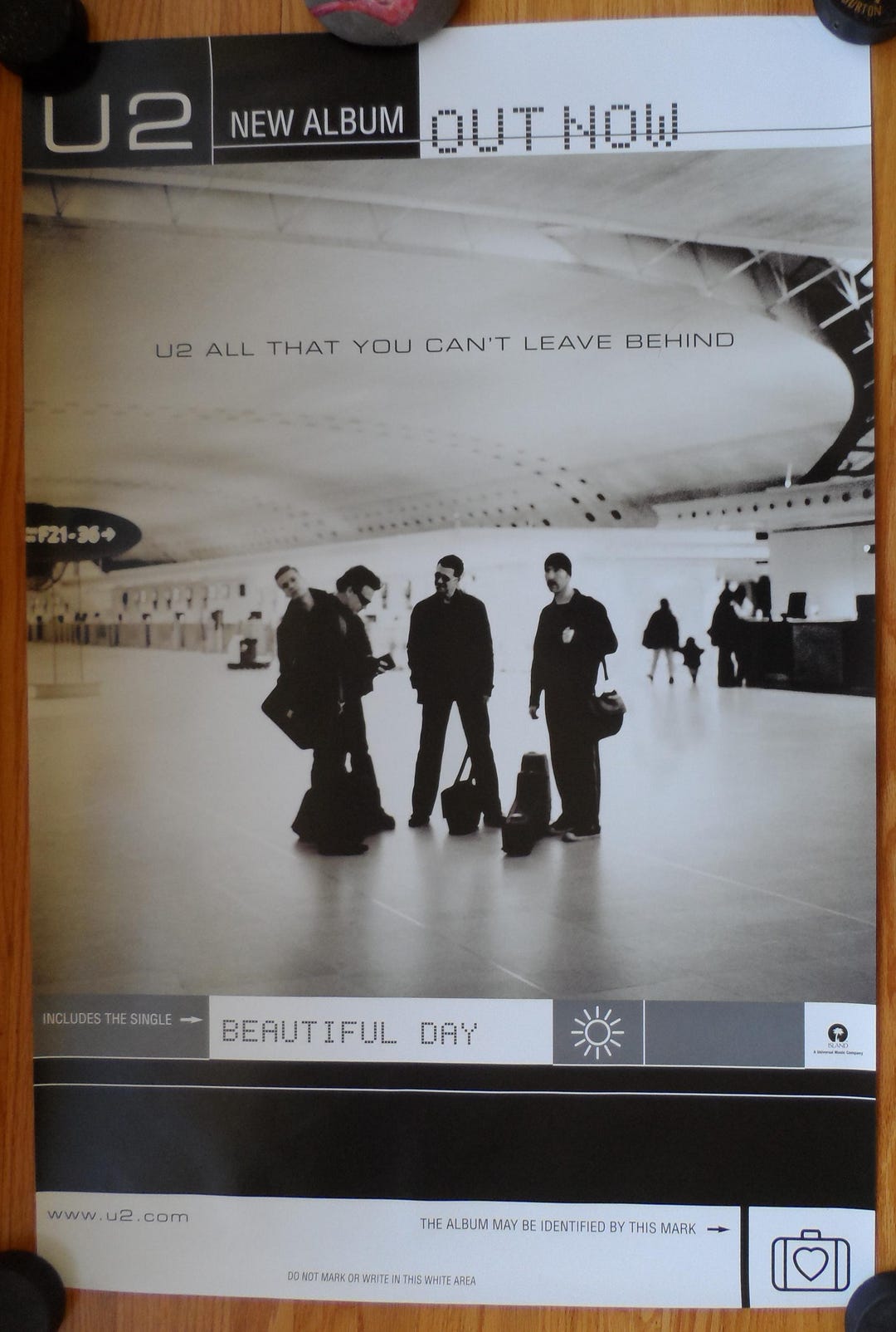 U2 All That You Can't Leave Behind Beautiful Day Large Poster 22*29 ...