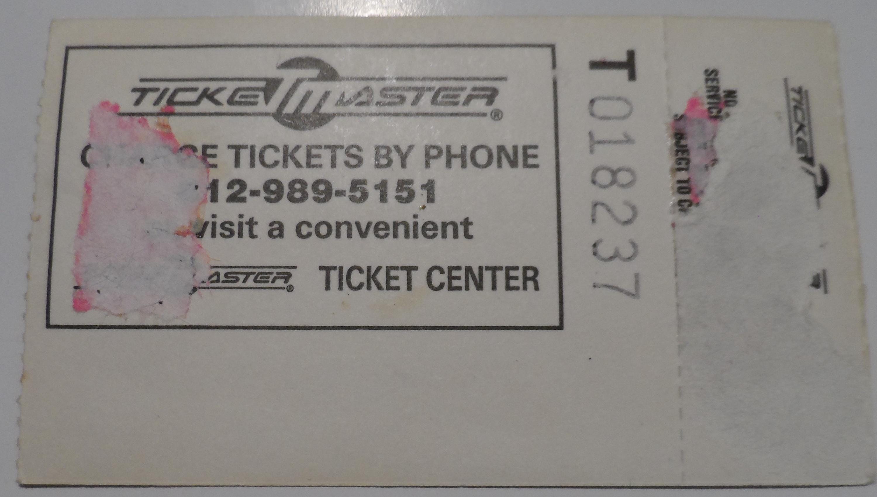 Rolling Stones Vintage 1989 Rare Ticket Stub Minneapolis Metrodome ...