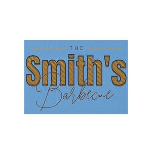 Grill Mat Personalized Outdoor Rug for Dad's BBQ Smoker Backyard BBQ ...