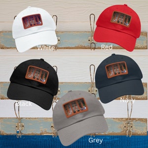 Personalized Dad Stamp Hat Leather Rectangle Patch Trucker Hat Gift for ...