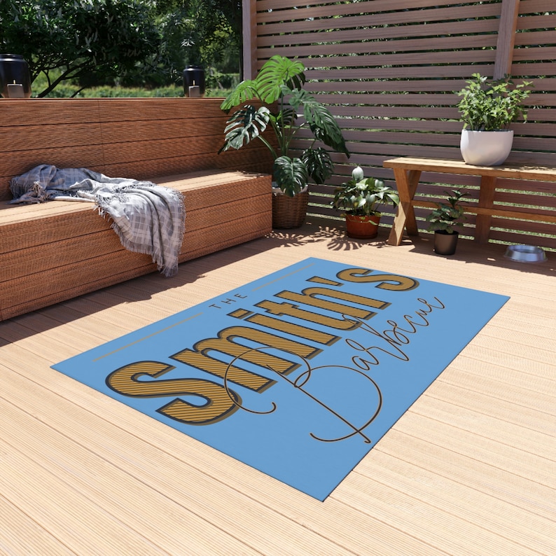 Grill Mat Personalized Outdoor Rug for Dad's BBQ Smoker - Etsy