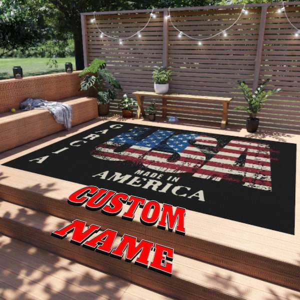 Outdoor American Flag Rug - Etsy