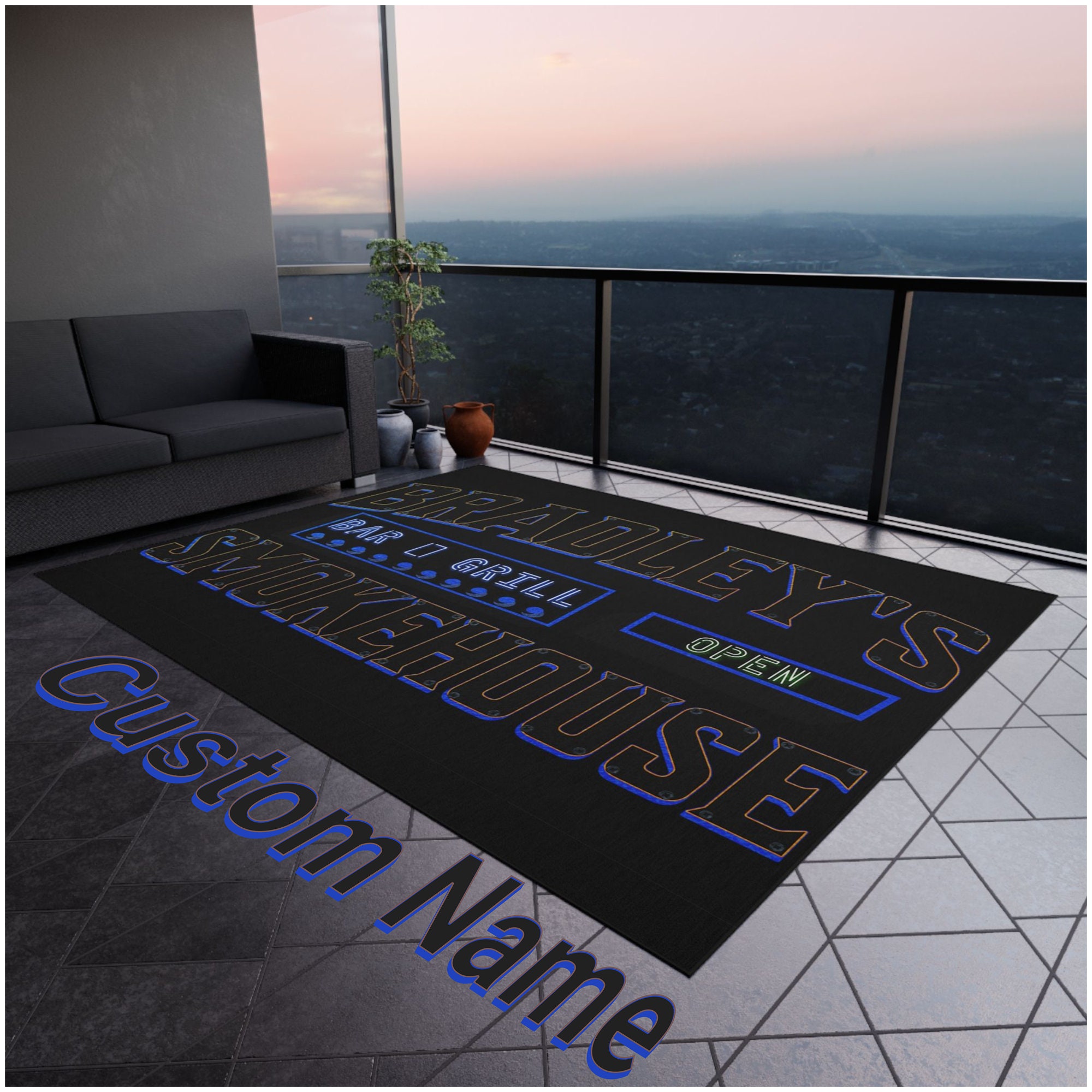 Personalized BBQ Grill Mat Non-slip Custom Dad Gift on - Etsy