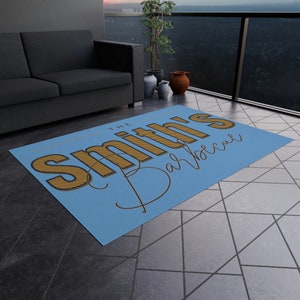 Grill Mat Personalized Outdoor Rug for Dad's BBQ Smoker Backyard BBQ ...