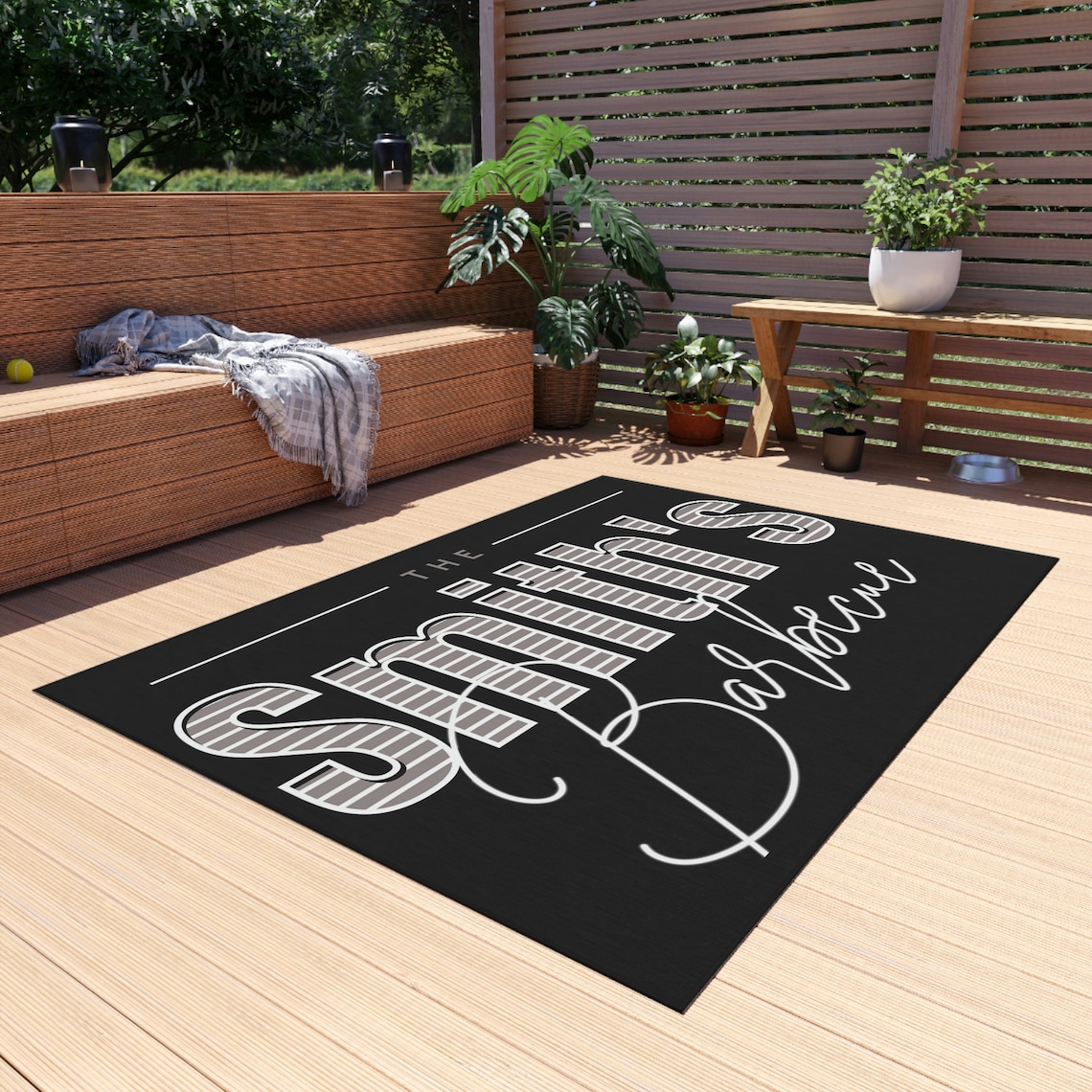 Grill Mat Personalized Outdoor Rug for Dad's BBQ Smoker - Etsy