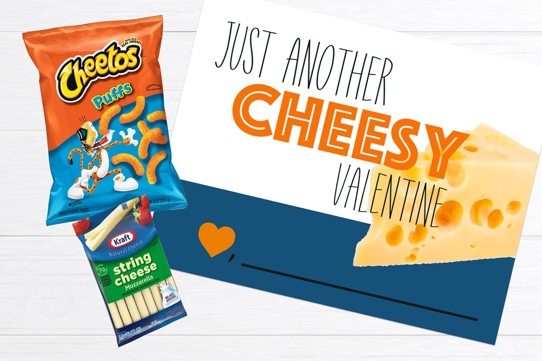 Cheesy Valentines Day Funny Card Cheetos Cheese Stickers Tags School ...