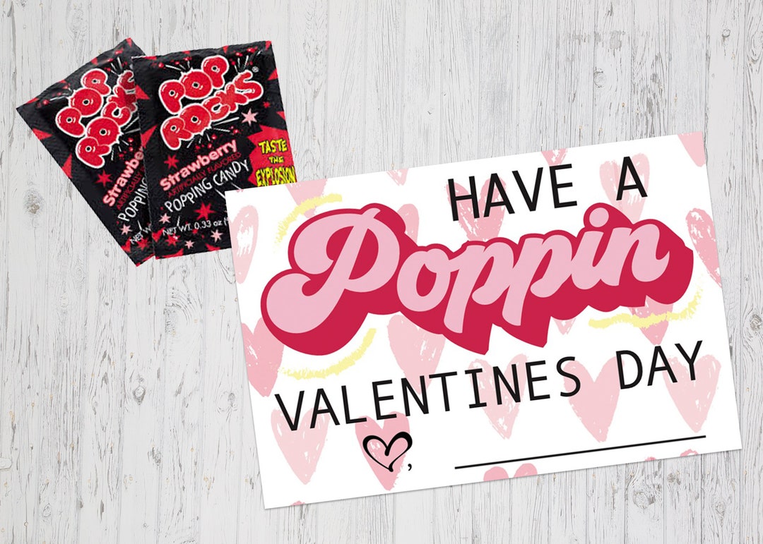 Poppin Pop Rocks Valentines Day Funny Card Stickers Tags School Digital ...