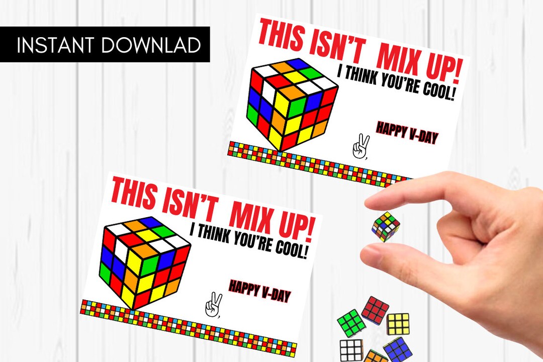 Rubix Cube Valentine, Funny Valentines for Kids Classroom, Tween ...