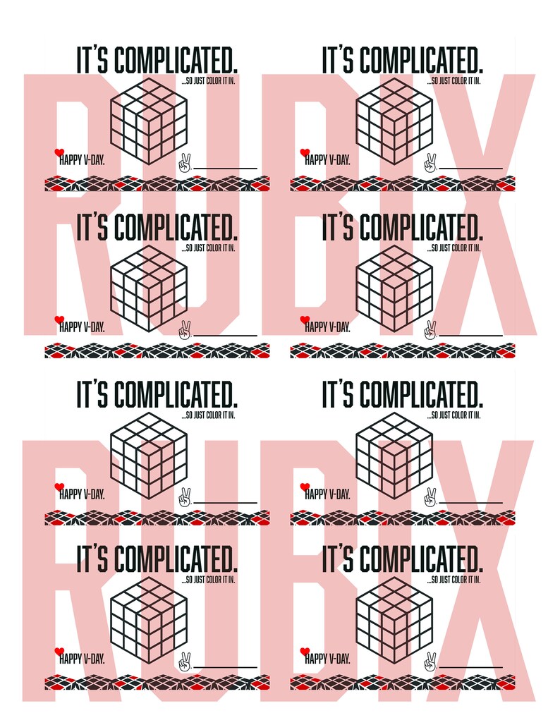 Rubix Rubiks Cube, Gamer Valentines, Video Game Valentine's Day Cards ...