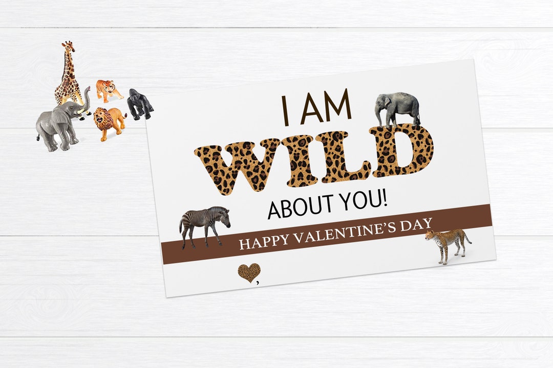 Download Zoo Valentine's Day Cards for Little Wild Animal and Lovers ...