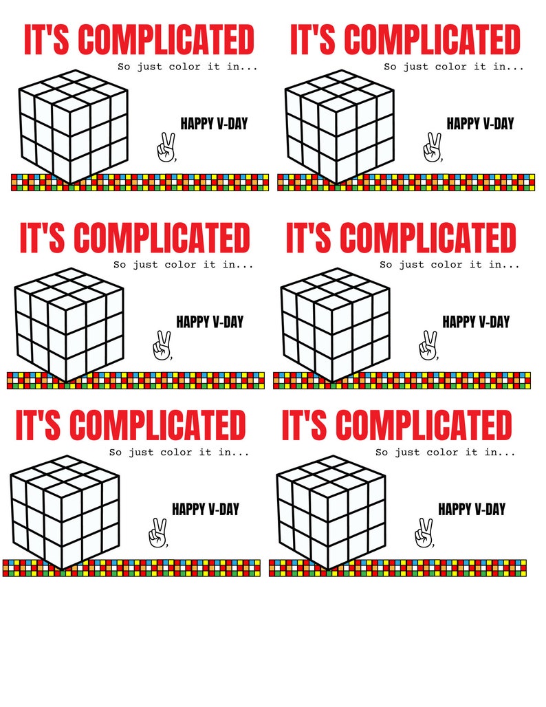Canva Template Rubiks Cube, Speed Cube, Rubix Cube Valentines Canva ...