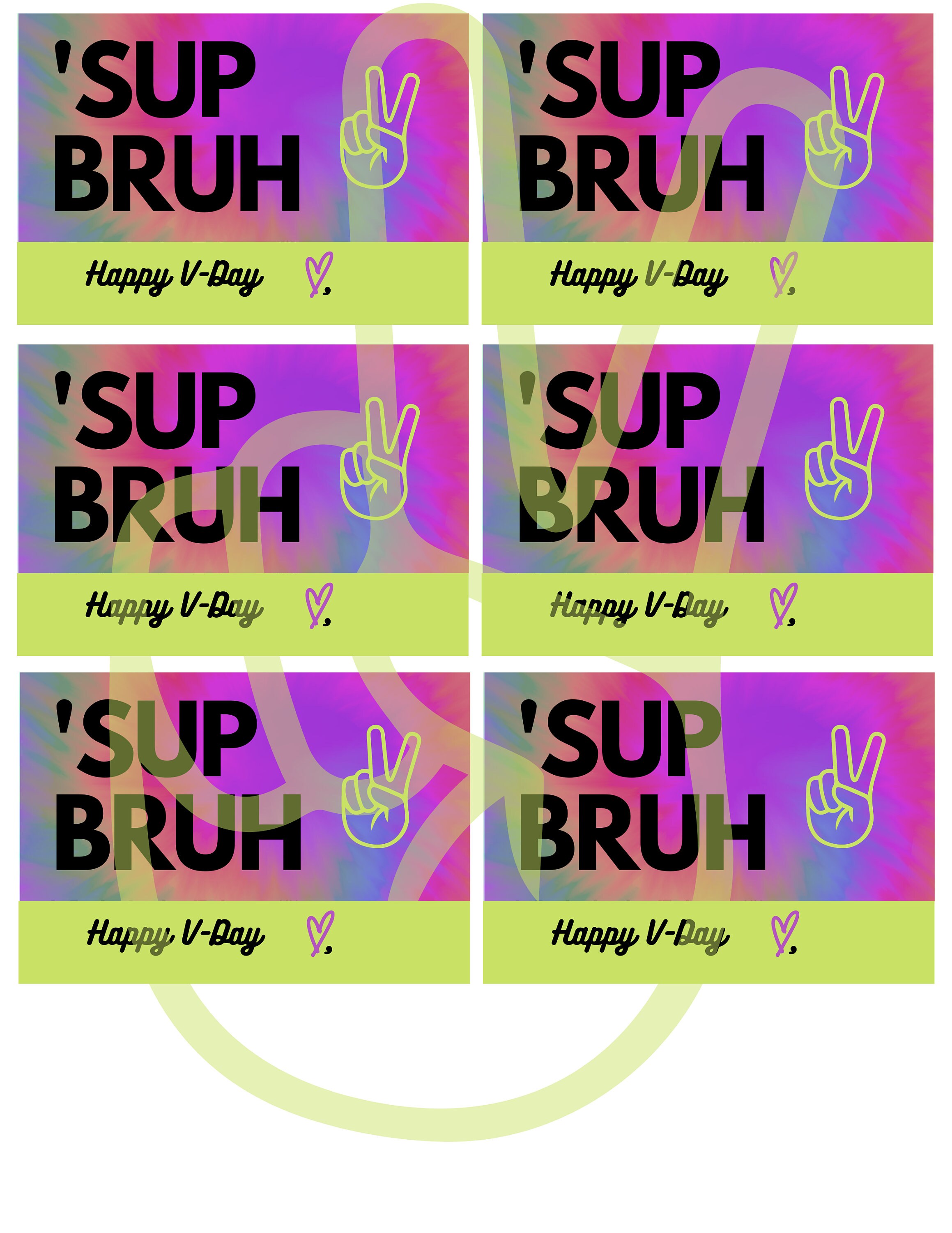 CANVA COOL Tween Girl Boy Bruh Bro Valentine, Video Game Valentine's ...