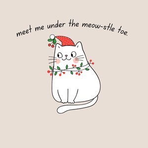 Printable Christmas Cat Pun Postcards | Set of 3 - Etsy