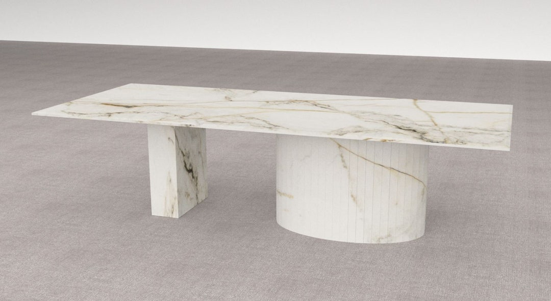CALACATTA TABLE, STONE End Table, Natural Marble Stone End Table ...