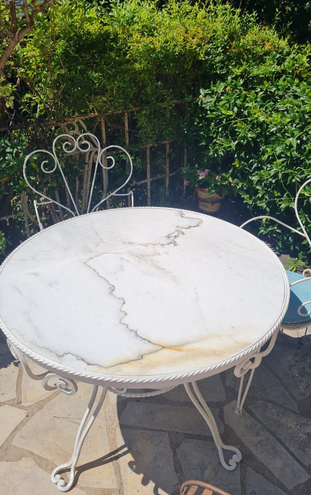 NATURAL STONE TABLE, Round Marble Table, Calacatta Murano Water ...