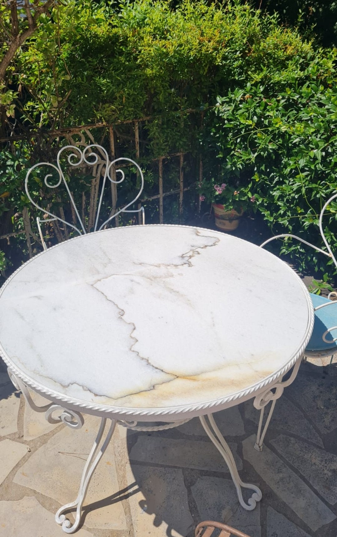 NATURAL STONE TABLE, Round Marble Table, Calacatta Murano Water ...