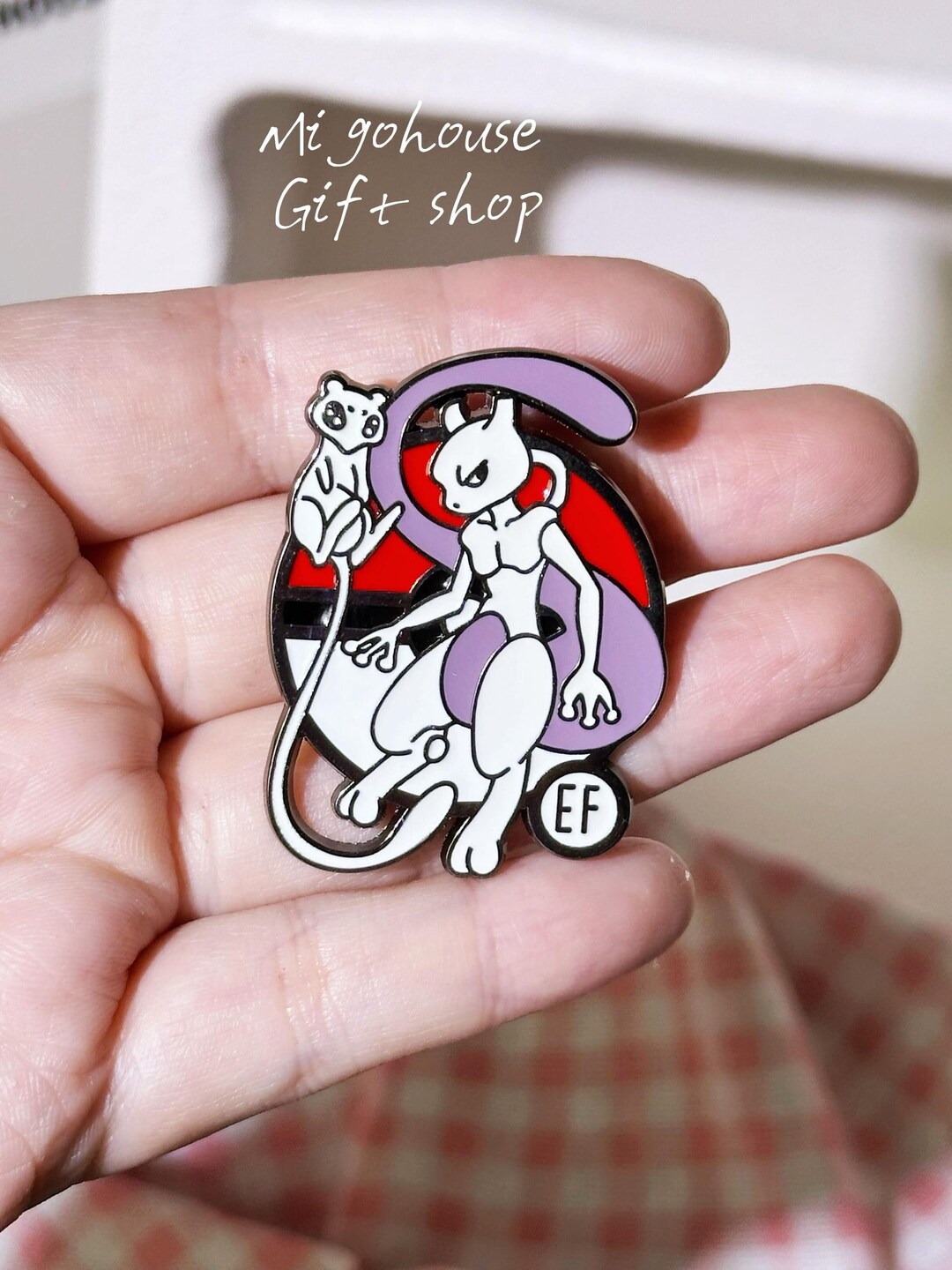 Pokemon Mewtwo Enamel Pin Pins Anime Gift for Boys Enamel Legendary ...