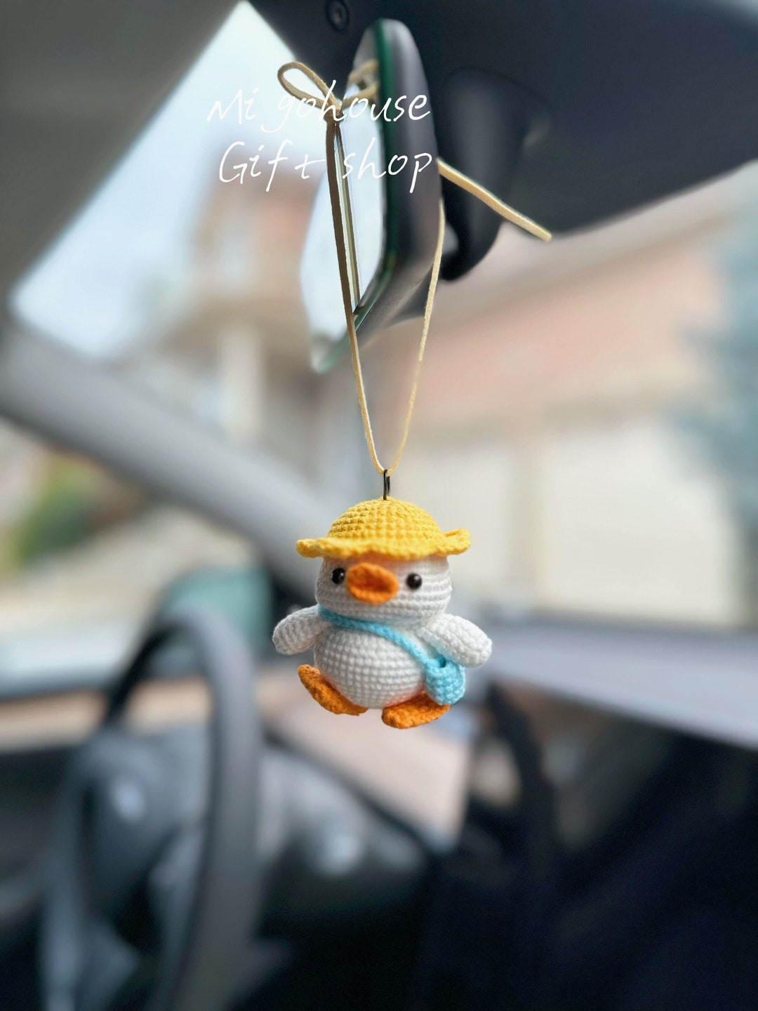 Handmade Crochet Cute Traveling Duck Car Hanging, Key Chain| Bag ...