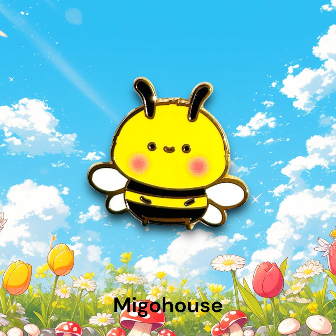 Cute Bumblebee Enamel Pin| Fat Bees Hard Enamel Pins | Bag Pins ...