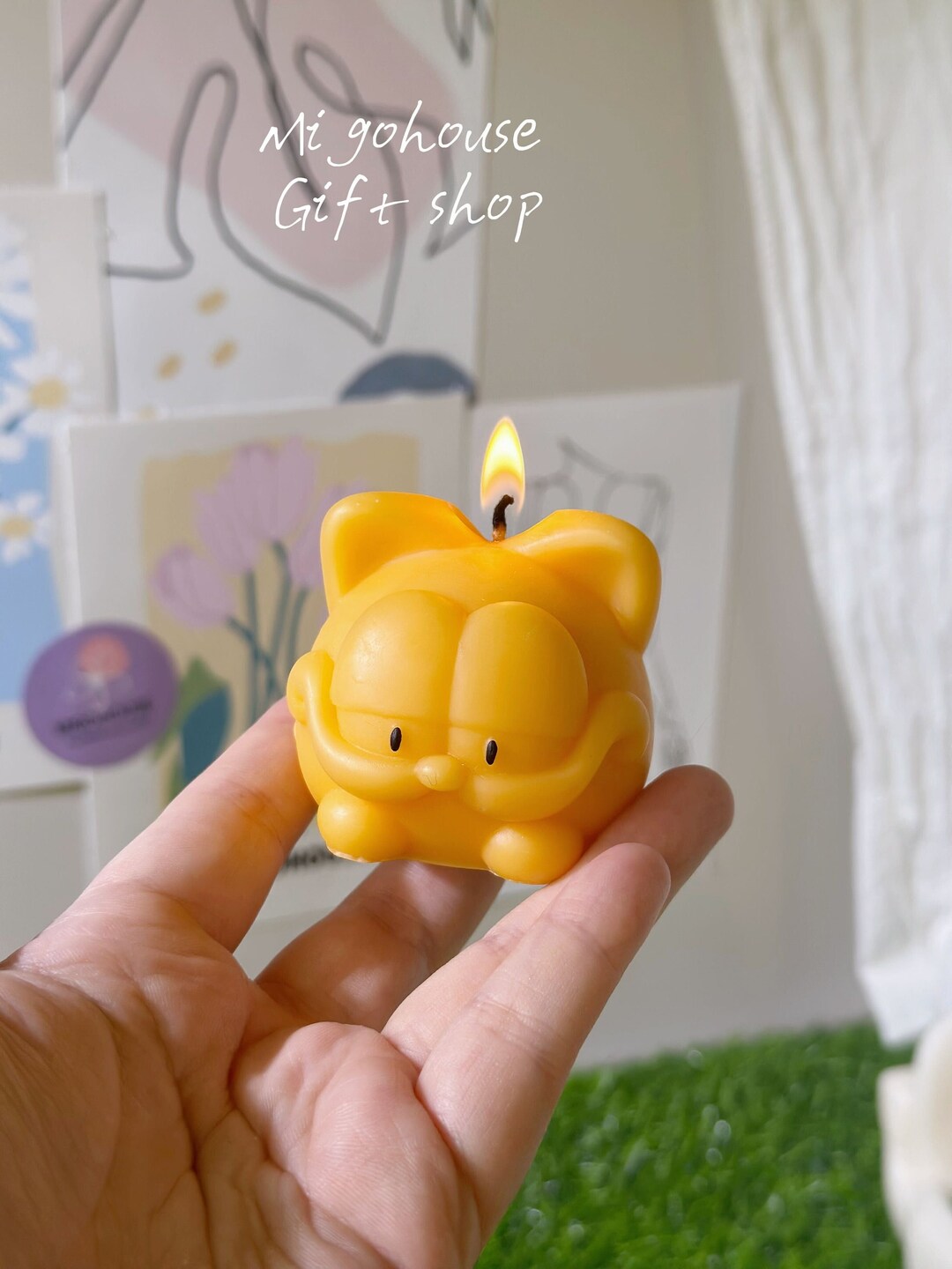 Lazy Cat Candle Chubby Cat Soy Wax Candle Big Cat Candle Vegan Candle ...