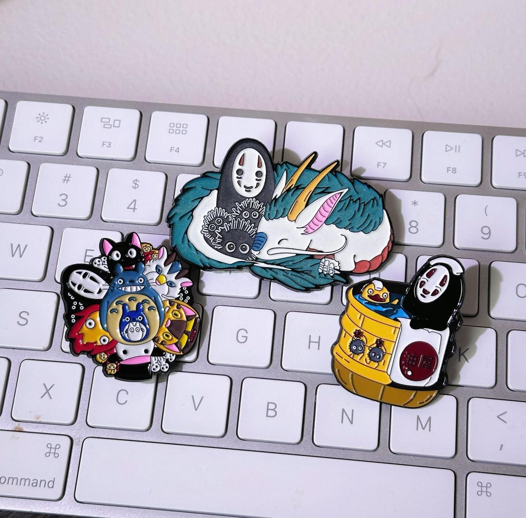 Kaonashi Taking Bath Enamel Pin Haku Dragon Pins Anime Gift for Boys ...