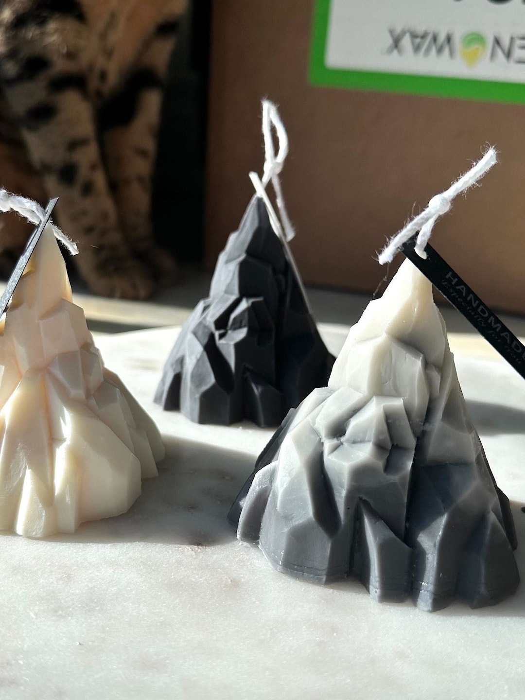 Mountain Candle, Snow Capped, Shaped Candle, Home Fragrance, Wedding ...