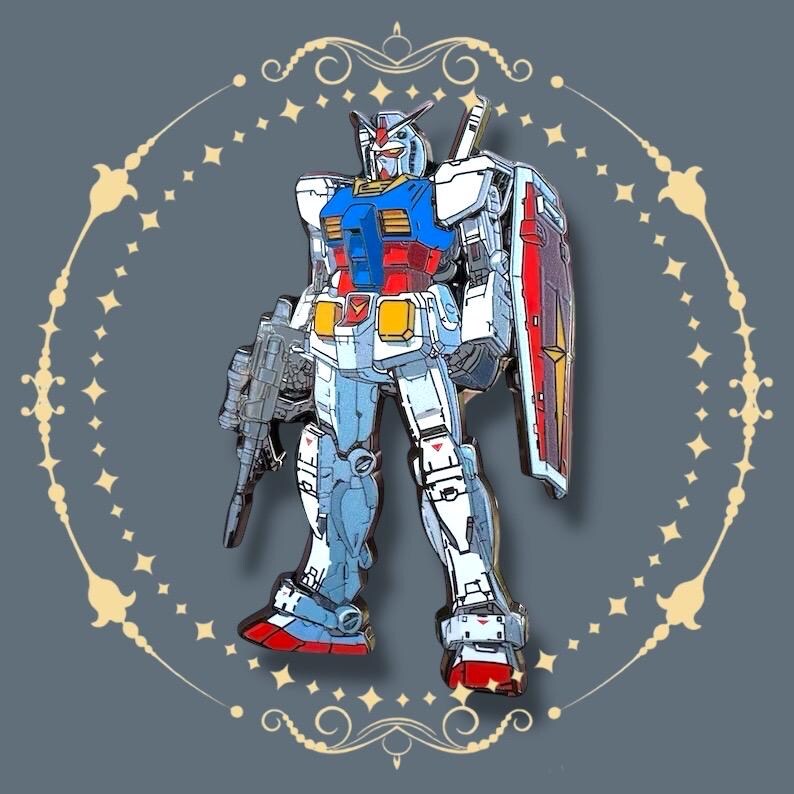 Large Mobile Suit Gundam Enamel Pin: Anime Backpack Accessory - Etsy