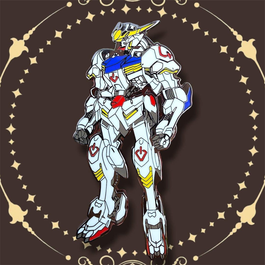 Barbatos Gundam Enamel Pin: Anime Backpack Accessory. Iron-blooded ...