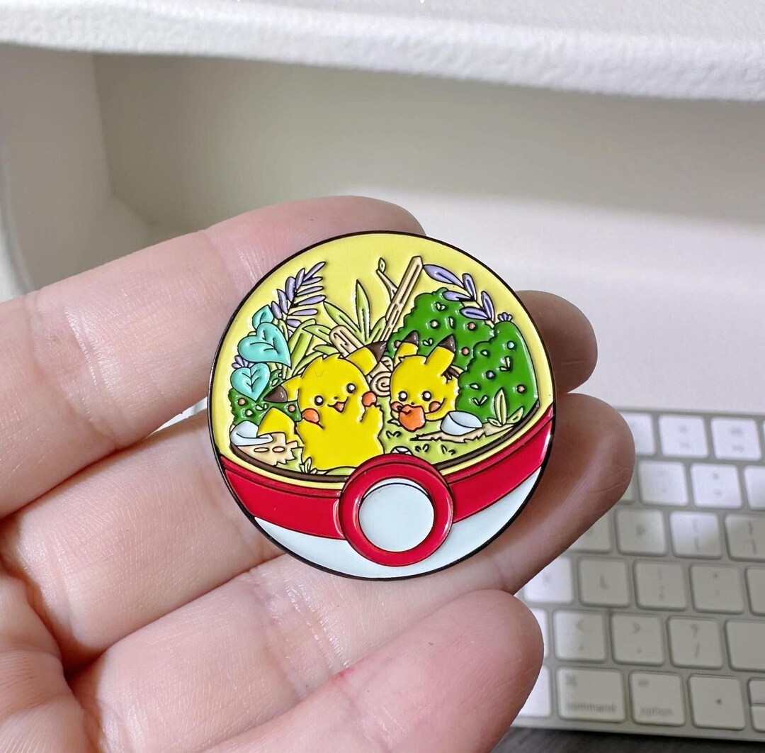 Pokemon Ball and Pikachu, Pichu, Raichu Enamel Pin Pins Anime Gift for ...