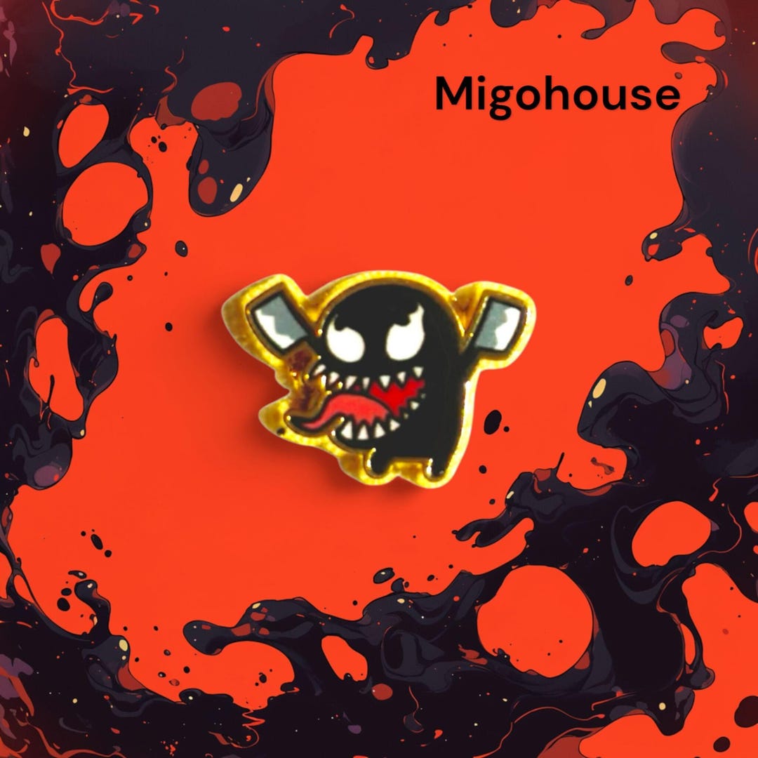 Mini Funny Venom Enamel Pin| Venom With Knife Hard Enamel Pins | Bag ...