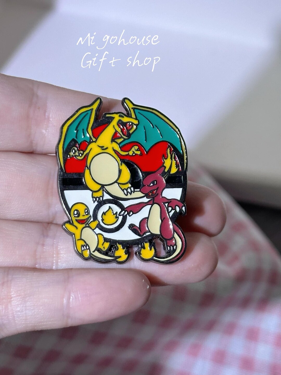 Pokemon Charizard, Charmeleon, Charmander Enamel Pin Pins Anime Gift ...