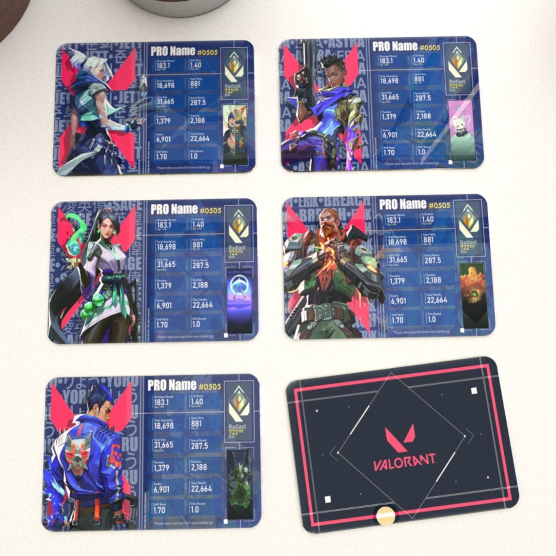 VALORANT Agent Skye Printable Player Stats Profile Card Create Your PVC ...