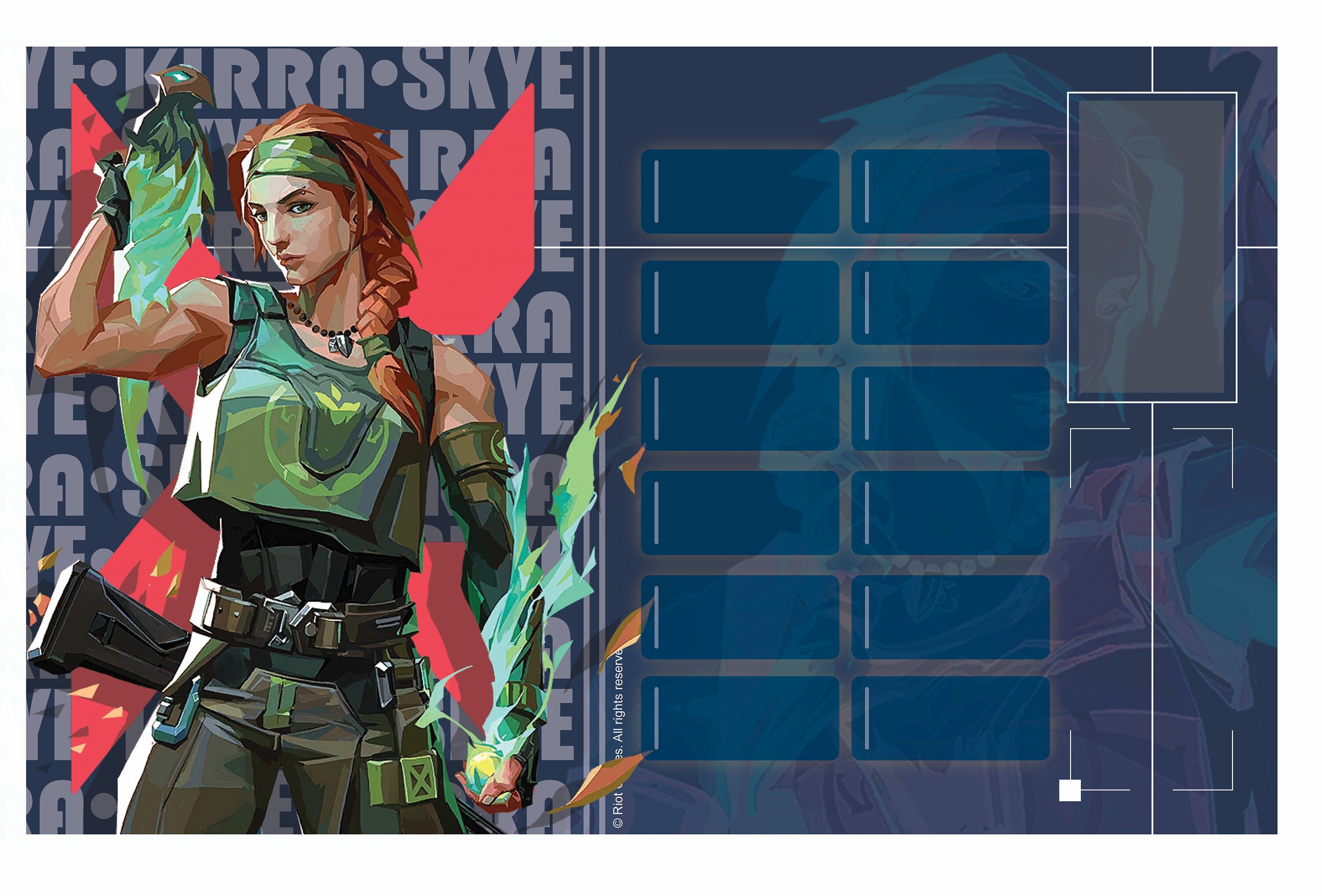 VALORANT Agent Skye Printable Player Stats Profile Card Create Your PVC ...