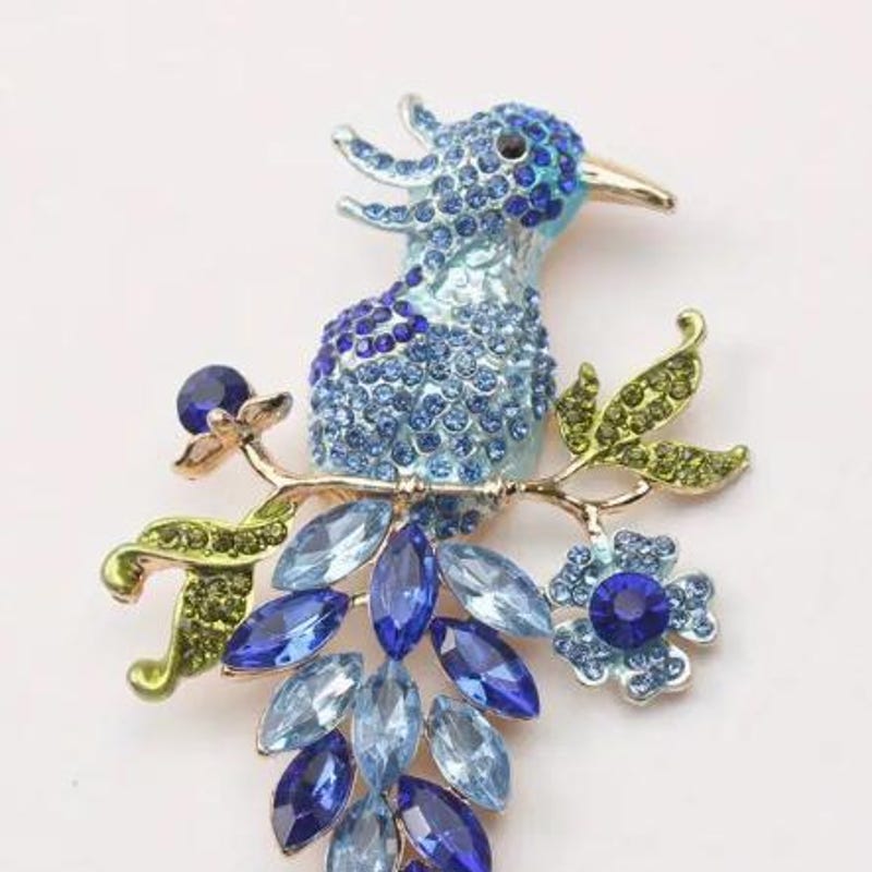Blue Bird Pin - Etsy