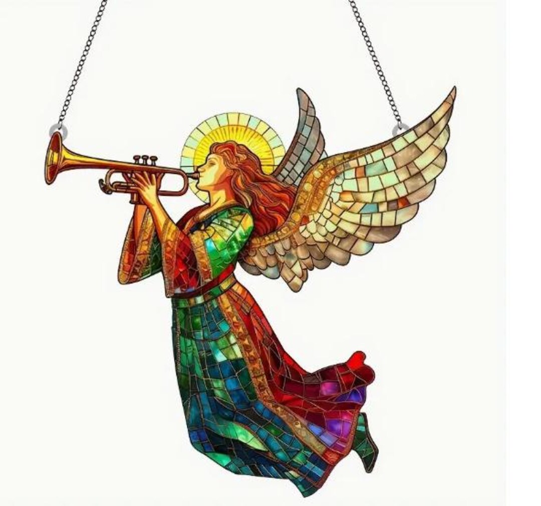 Suncatcher-christmas Angel Suncatcher 8"x8" - Acrylic Window Perfect ...