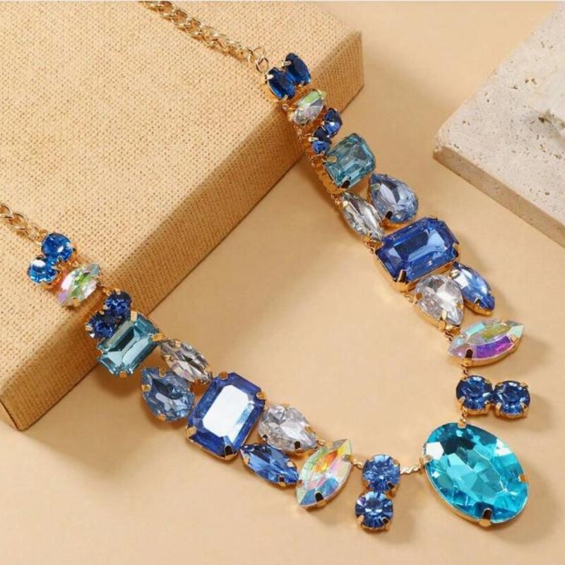 Blue Crystal Chain - Etsy