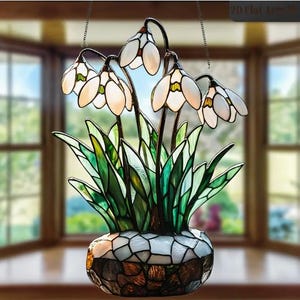 SUNCATCHER- Delicate Snowdrops Acrylic Hanging Decor, 8.3" X 11.8 ...